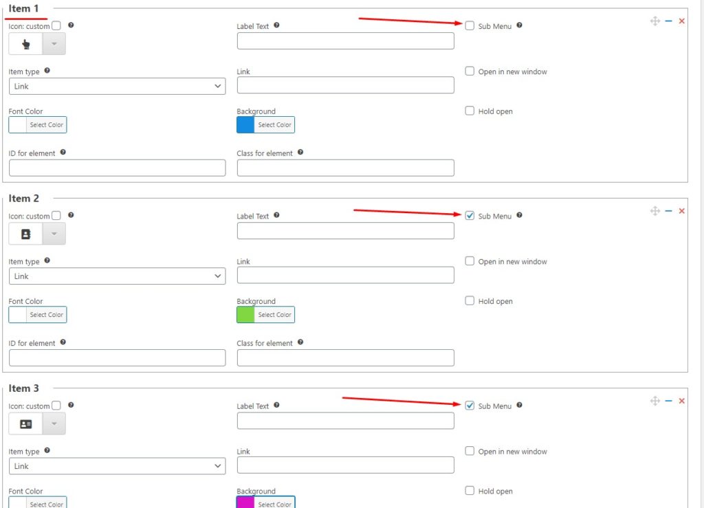 Create sub buttons - FAQs Center