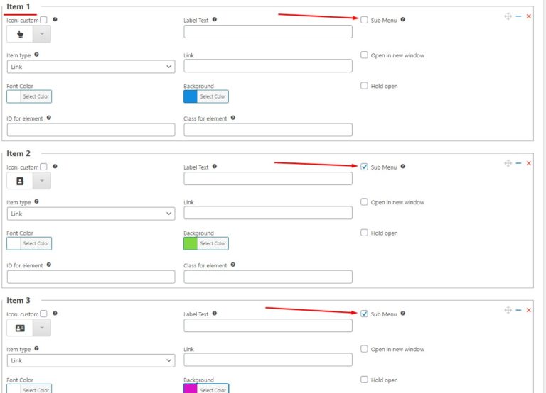 Create sub buttons - FAQs Center