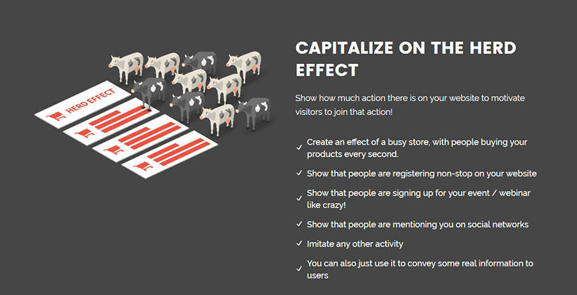 WP plugin Wow Herd Effects Pro: an effective tool to improve conversion