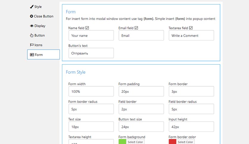 Create modal windows, flyout panels and insert any kind of content
