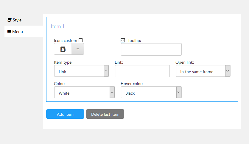 WordPress plugin to create a bright bubble menu on your site