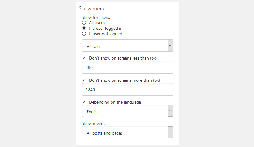 WordPress plugin to create a bright bubble menu on your site